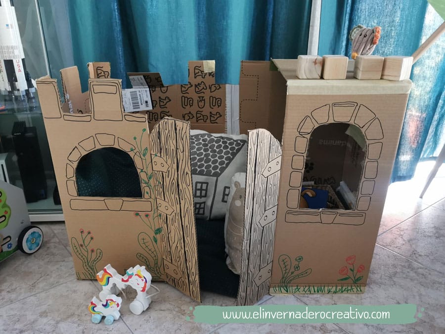 castillo-de-cajas-de-cartón2 - El invernadero creativo