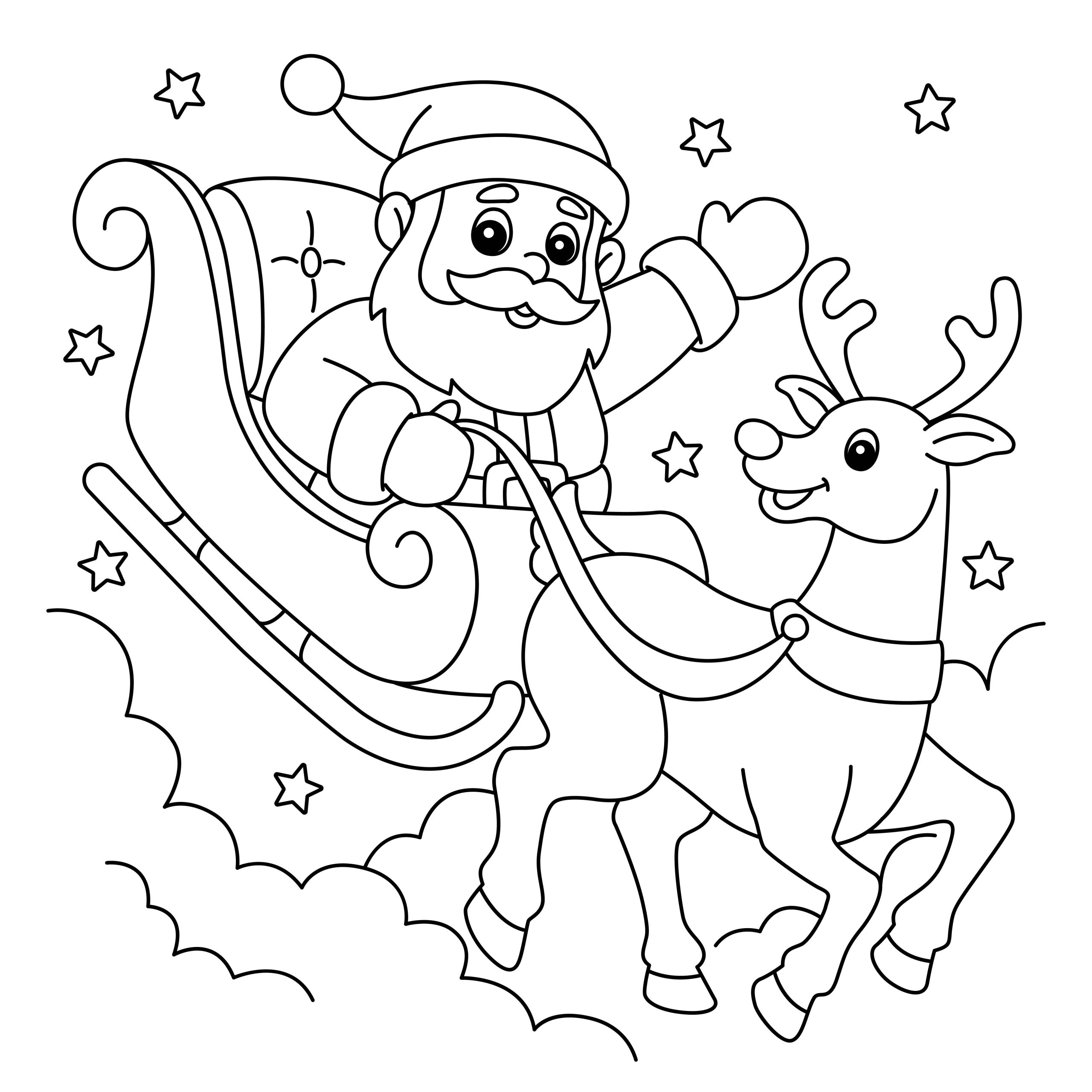 Carta de Papá Noel para imprimir y colorear - El invernadero creativo